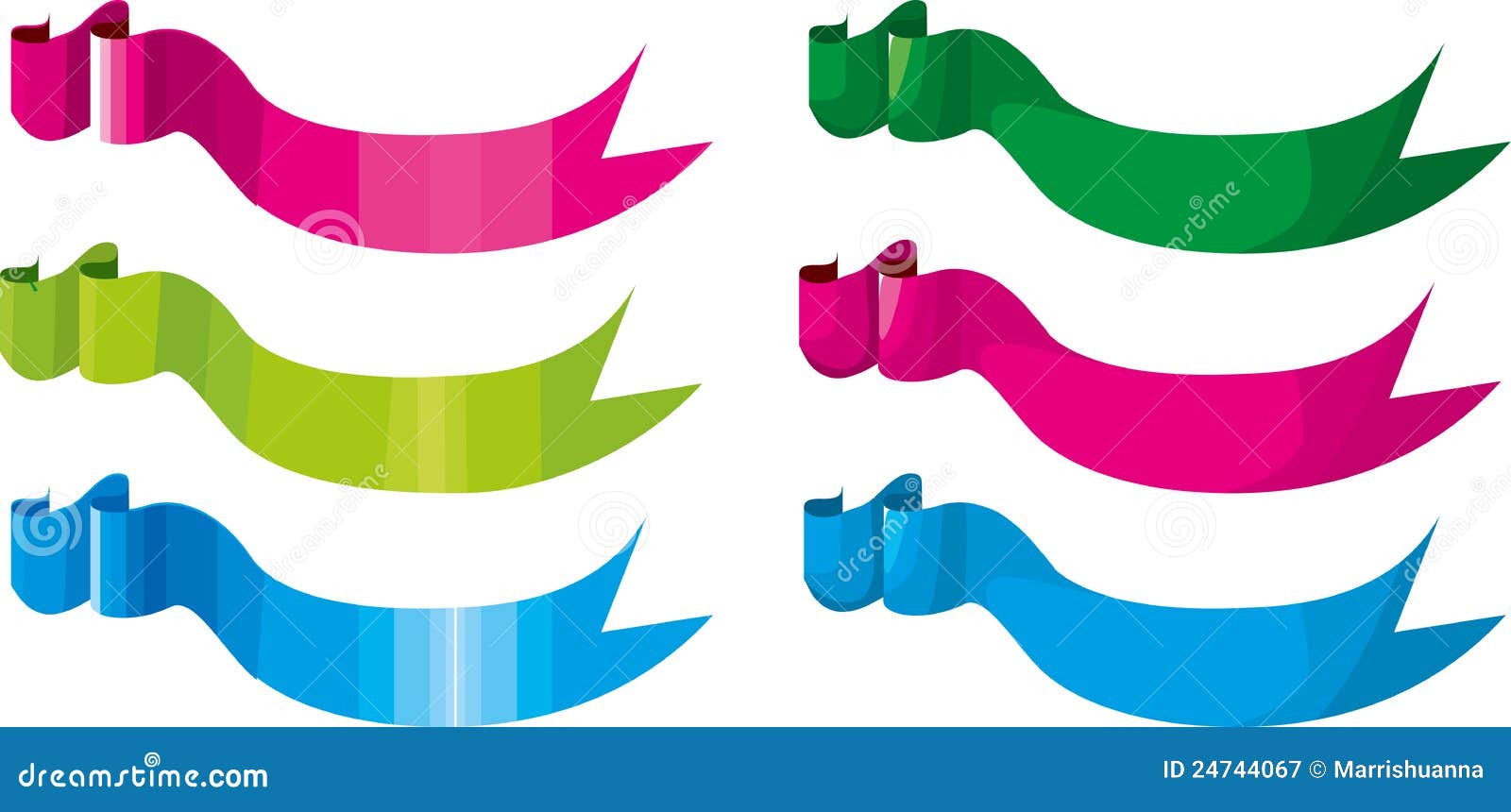 Festive ribbon banners stock vector. Illustration of fancy - 24744067