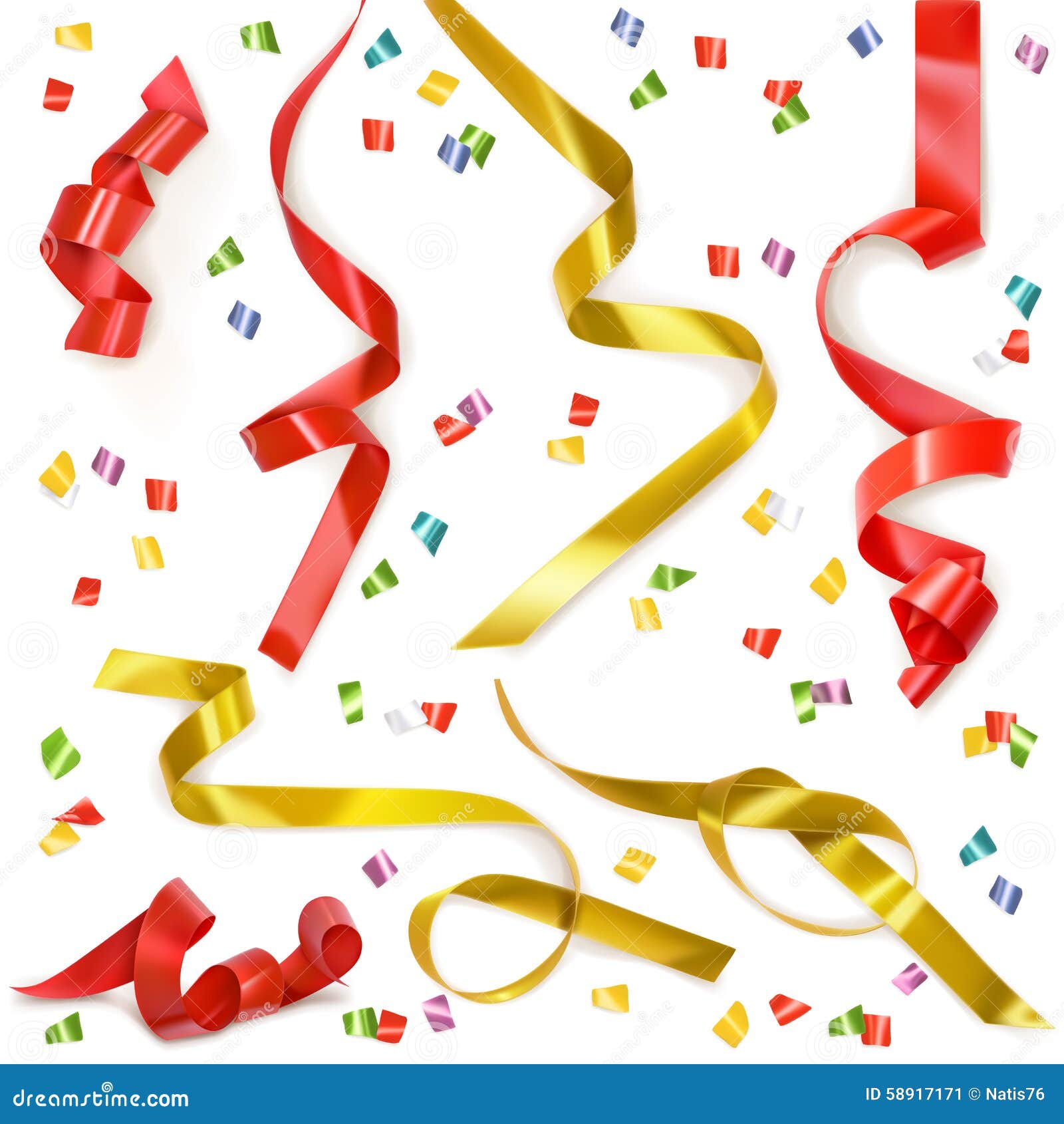 Festive ribbons elements stock vector. Illustration of background ...