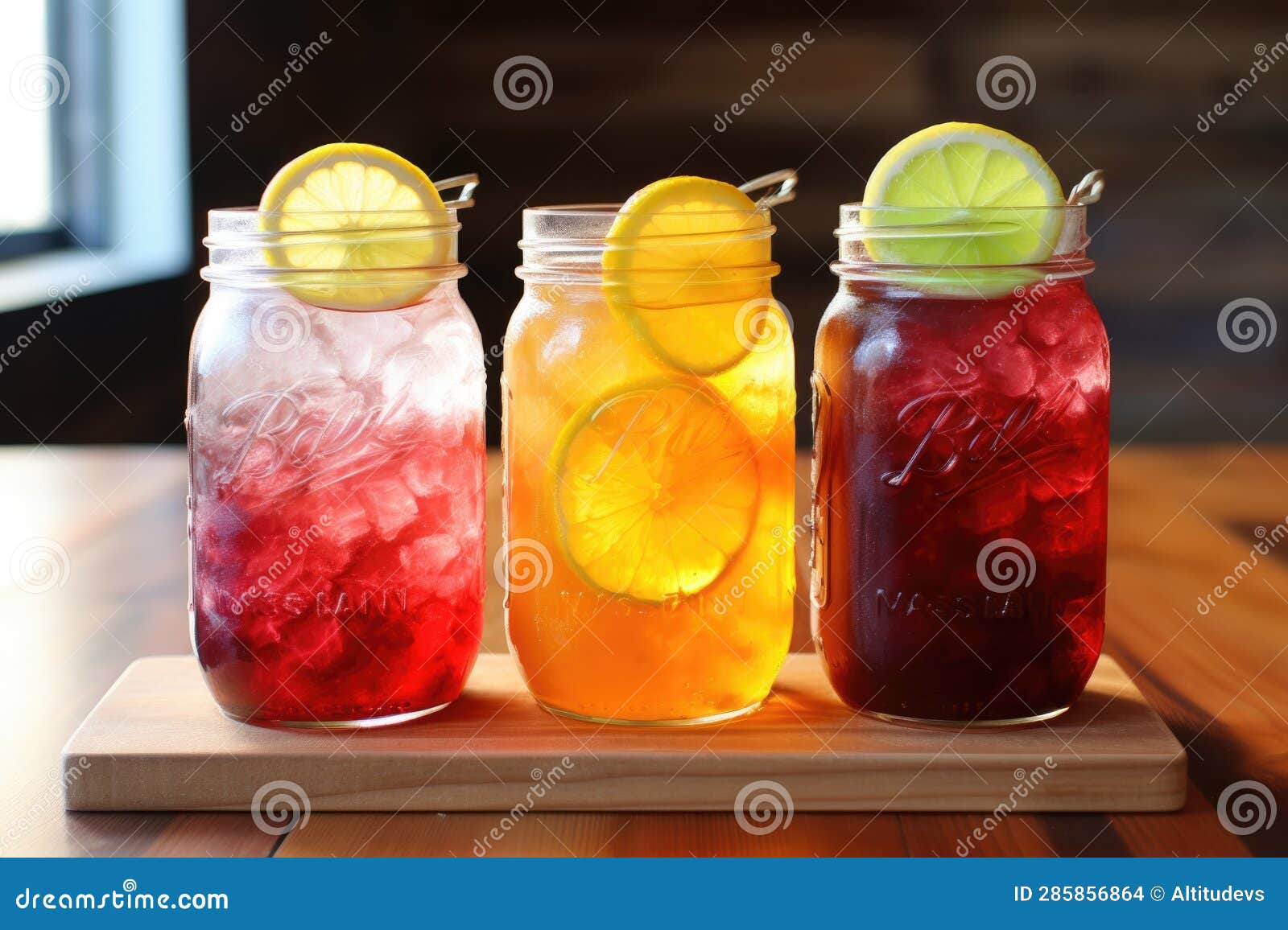 Festive Rum Punch-filled Mason Jars Stock Photo - Image of years ...