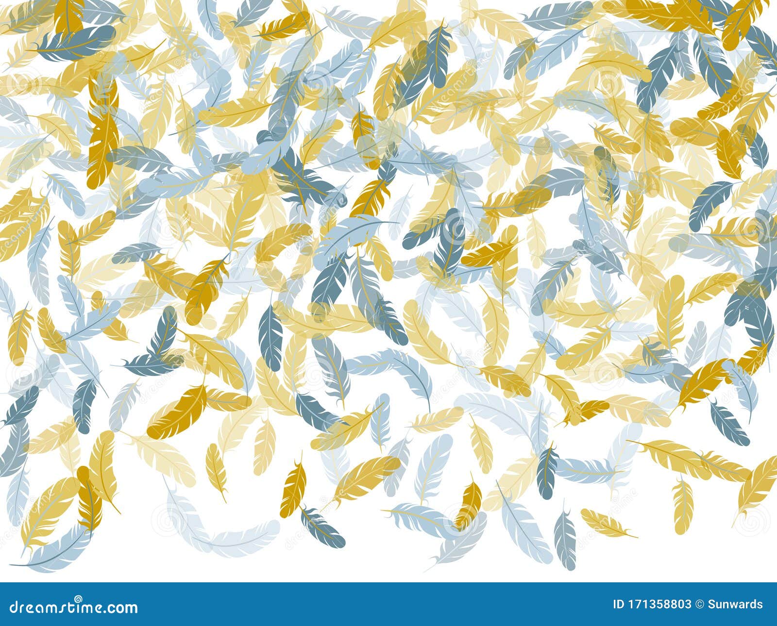 Falling Feather Elements Soft Vector Design. Stock Vector ...