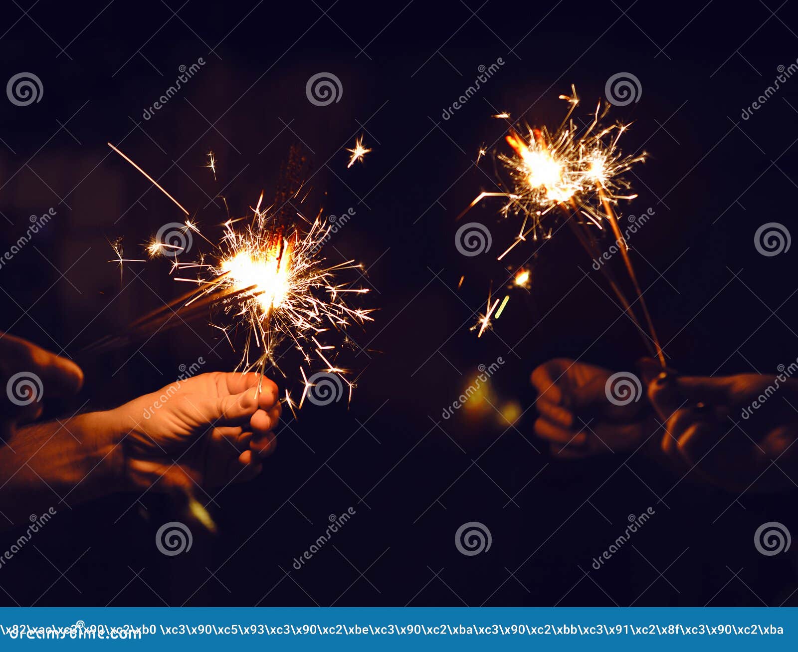 Festive sparklers burn stock photo. Image of xmas, firework - 87969044