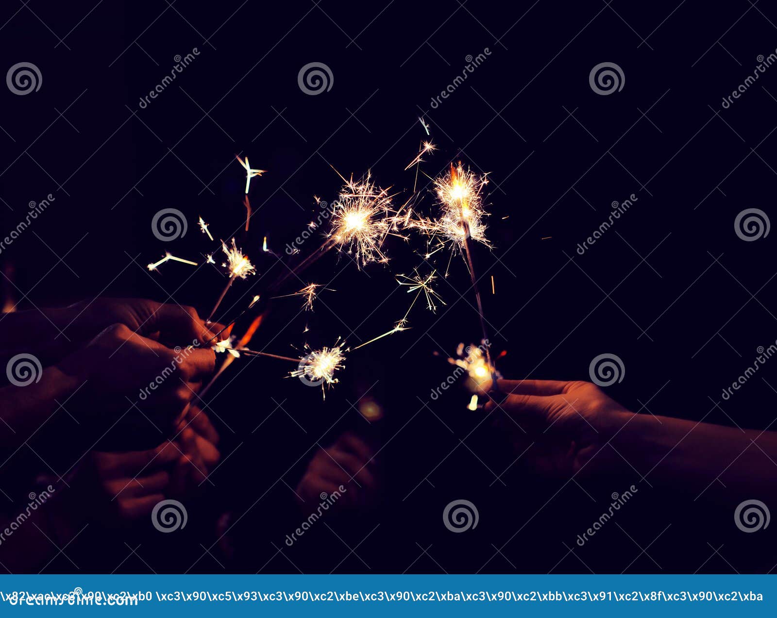 Festive sparklers burn stock image. Image of heat, holiday - 87969635