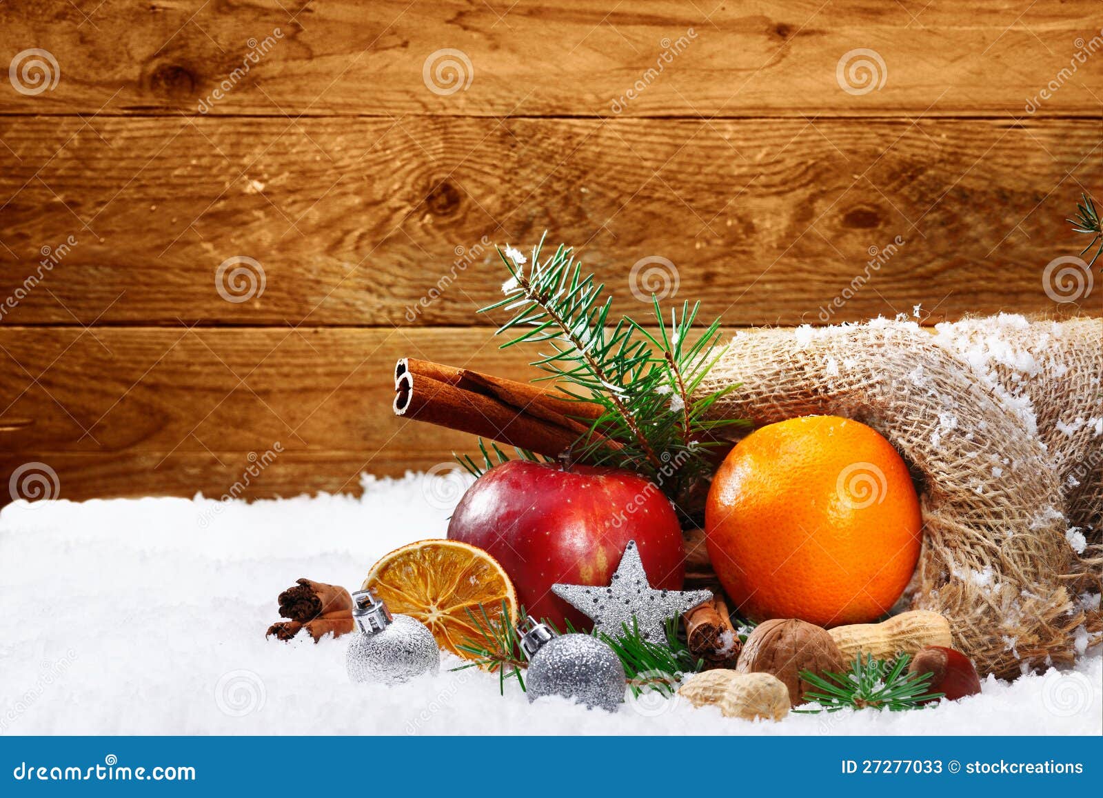 Festive spices and fruit stock image. Image of apple - 27277033