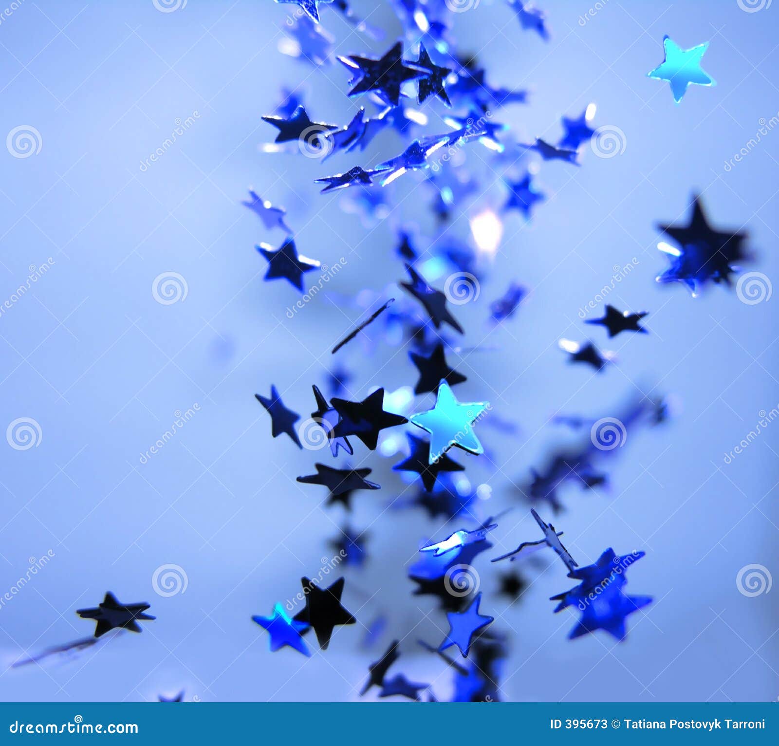 Falling Shiny Blue Stars Celebration Stock Image - Image of ornaments ...