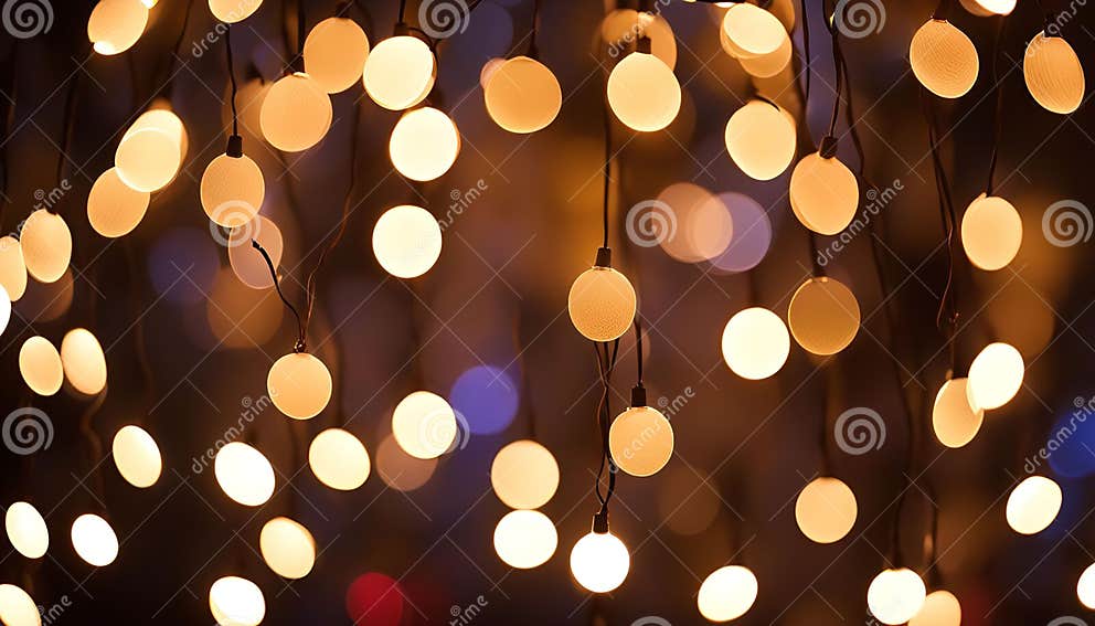 Festive String Lights stock illustration. Illustration of glowing ...
