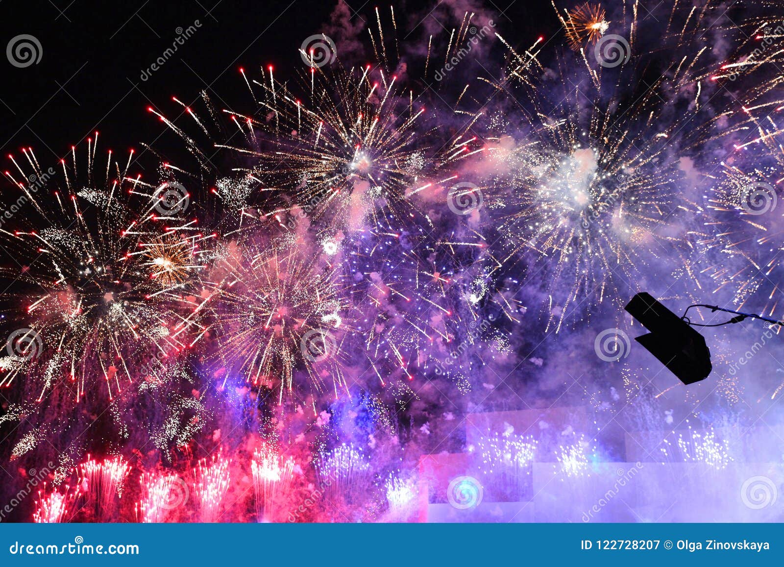 Festive Stunning Fireworks in the Sky Stock Image - Image of beautiful ...