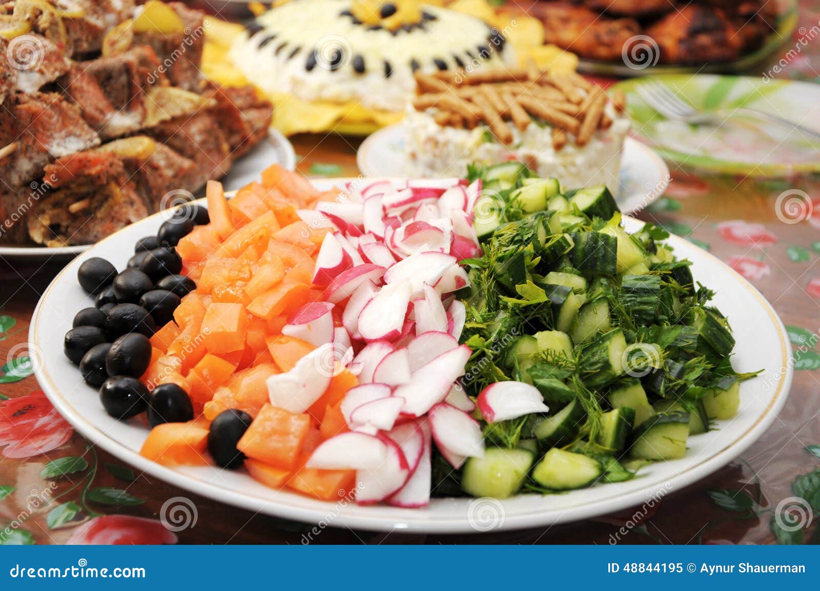 Festive table dishes stock image. Image of beautiful - 48844195