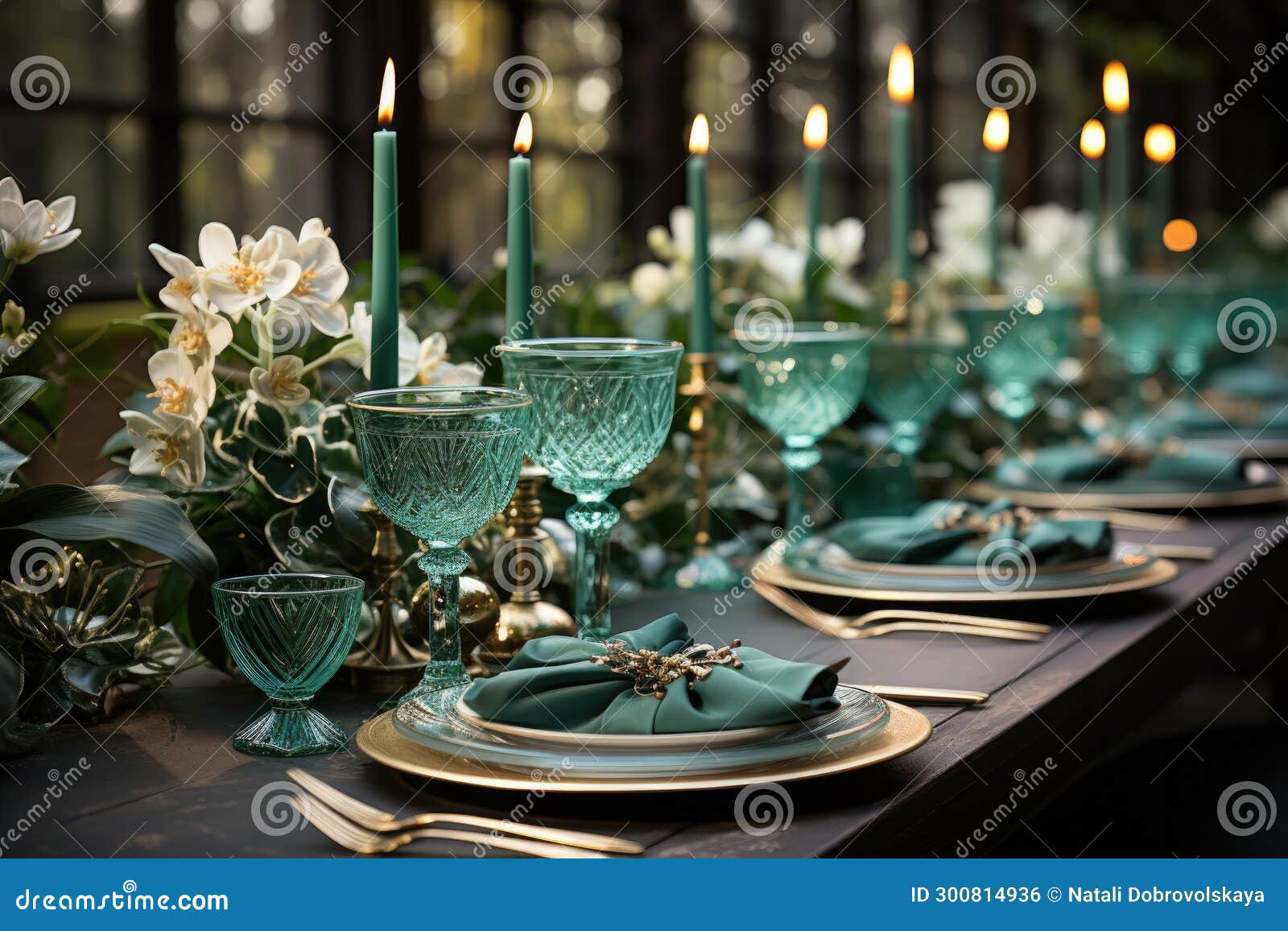 Festive Table Dressing in Spring Colors,ready for Event Celebration ...
