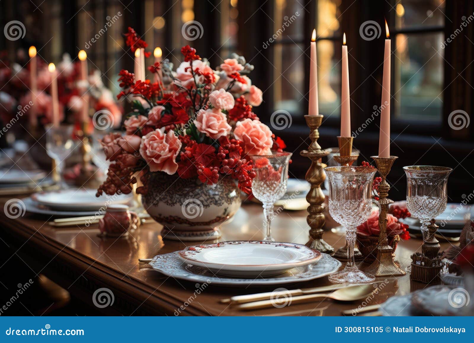 Festive Table Dressing in Spring Colors,ready for Event Celebration ...