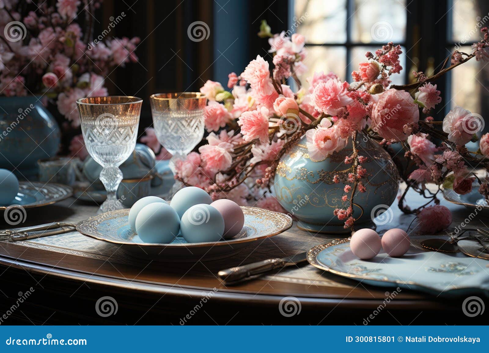 Festive Table Dressing in Spring Colors,ready for Event Celebration ...