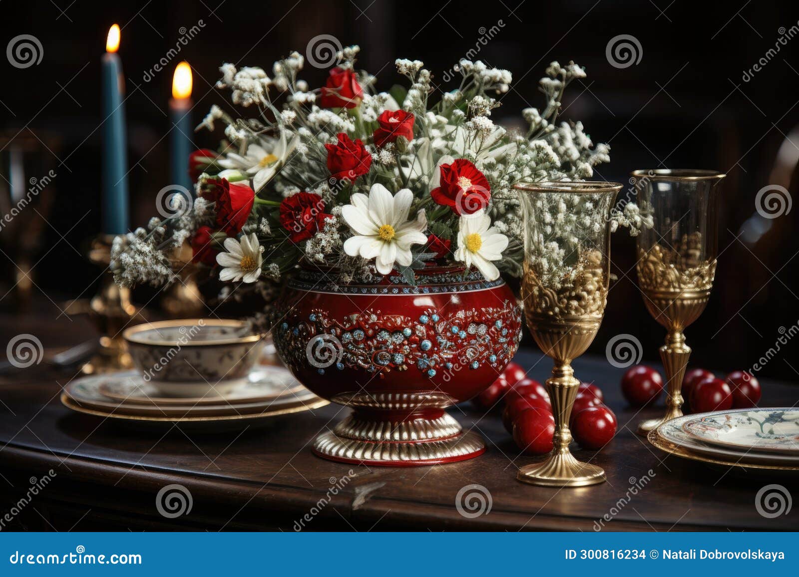 Festive Table Dressing in Spring Colors,ready for Event Celebration ...
