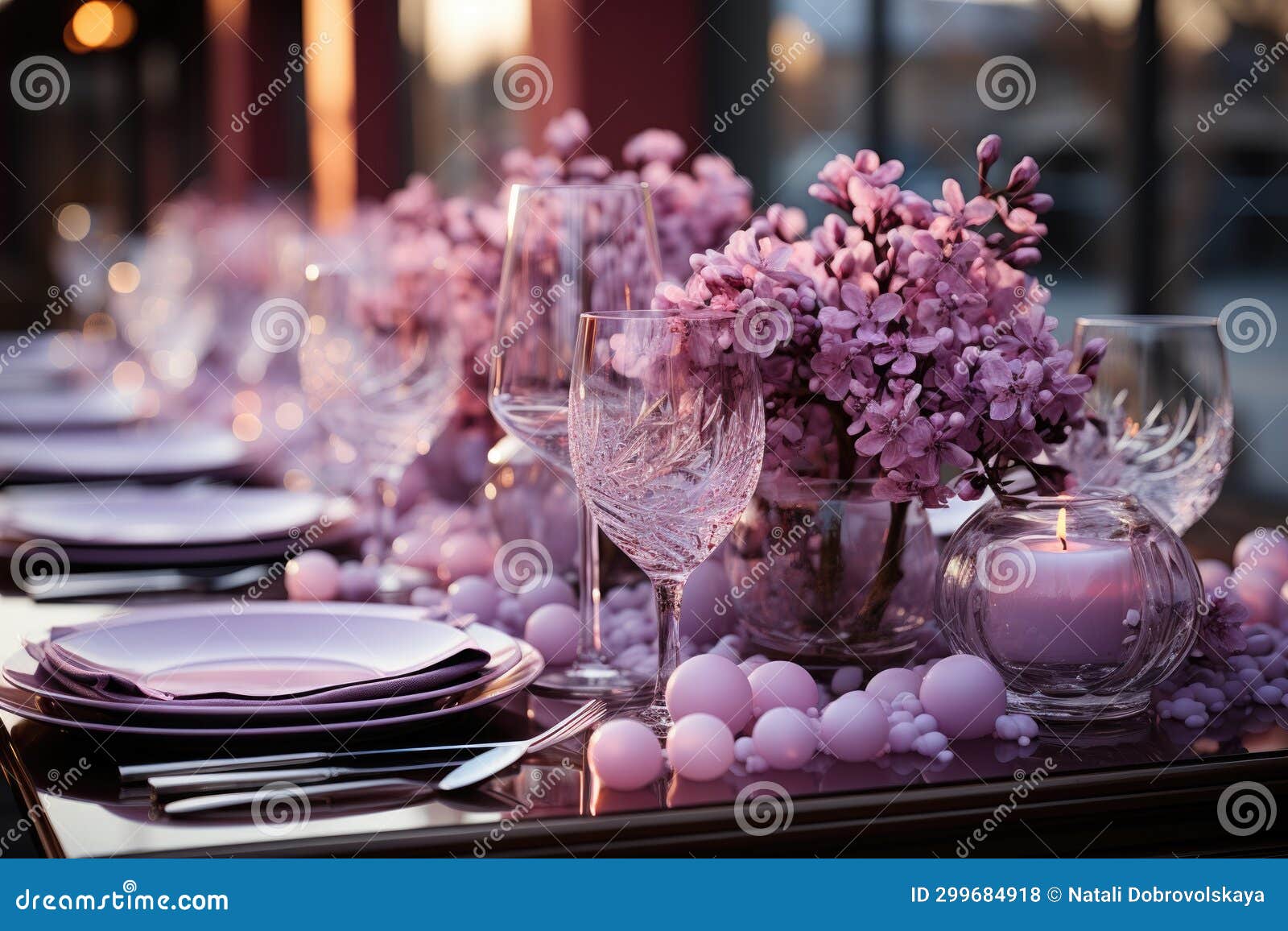 Festive Table Dressing in Spring Colors,ready for Event Celebration ...