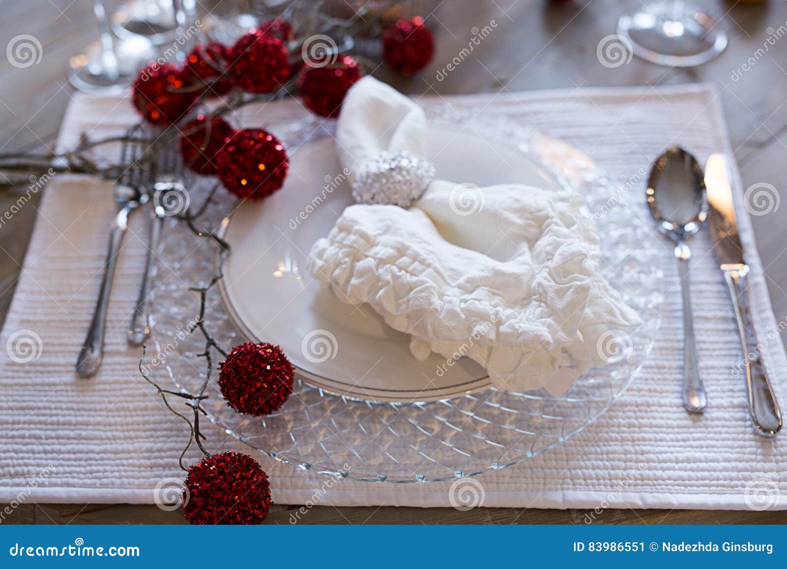 Festive Table Setting, Table Setting Stock Image - Image of glasses ...