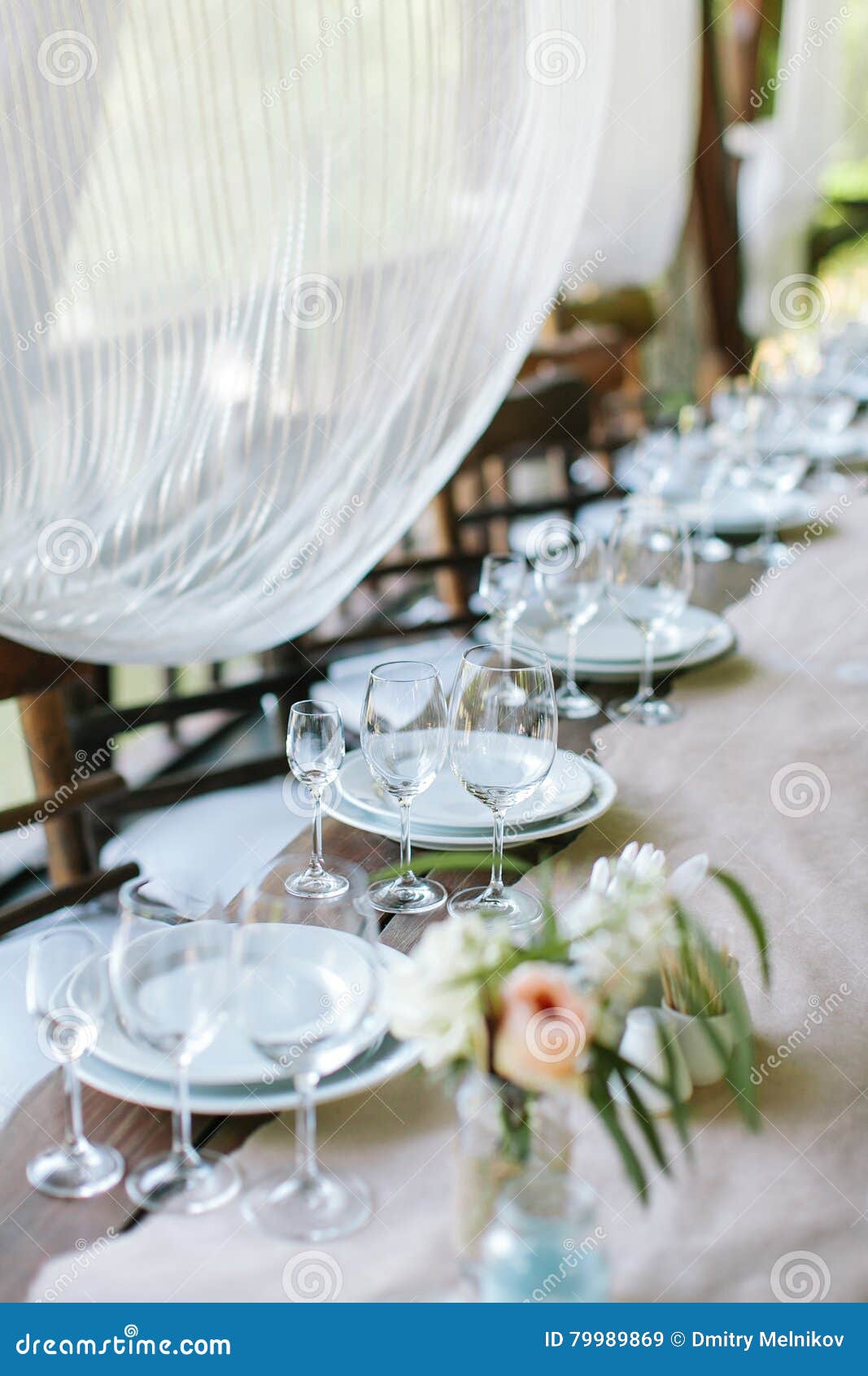 Festive Table Setting. Wedding Decor. Table Setting in Classic Style ...