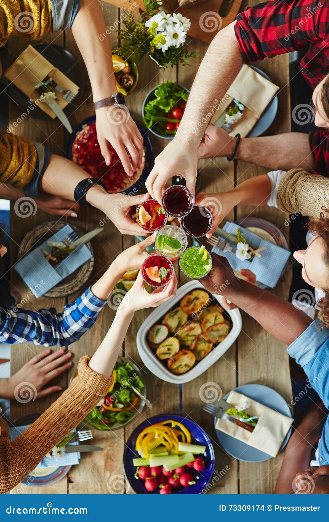 Festive toast stock photo. Image of group, gathering - 73309174