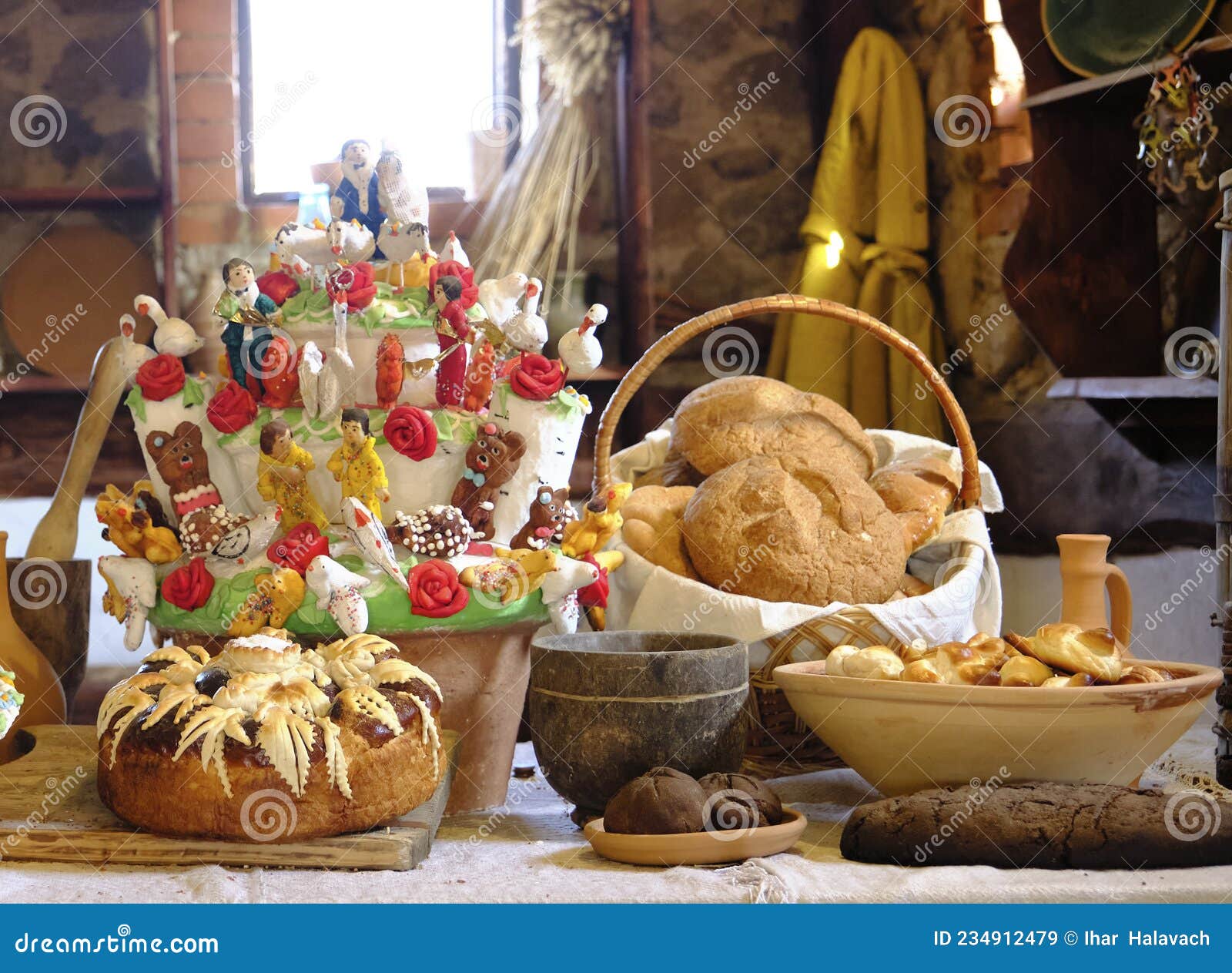 Festive Trees from Grain Crops. Baking Concept of Flour Stock Image ...