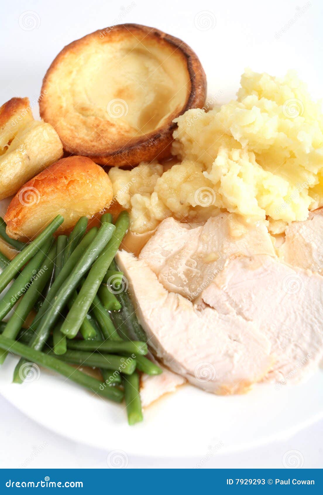 Festive turkey dinner stock image. Image of meat, potatoes - 7929293