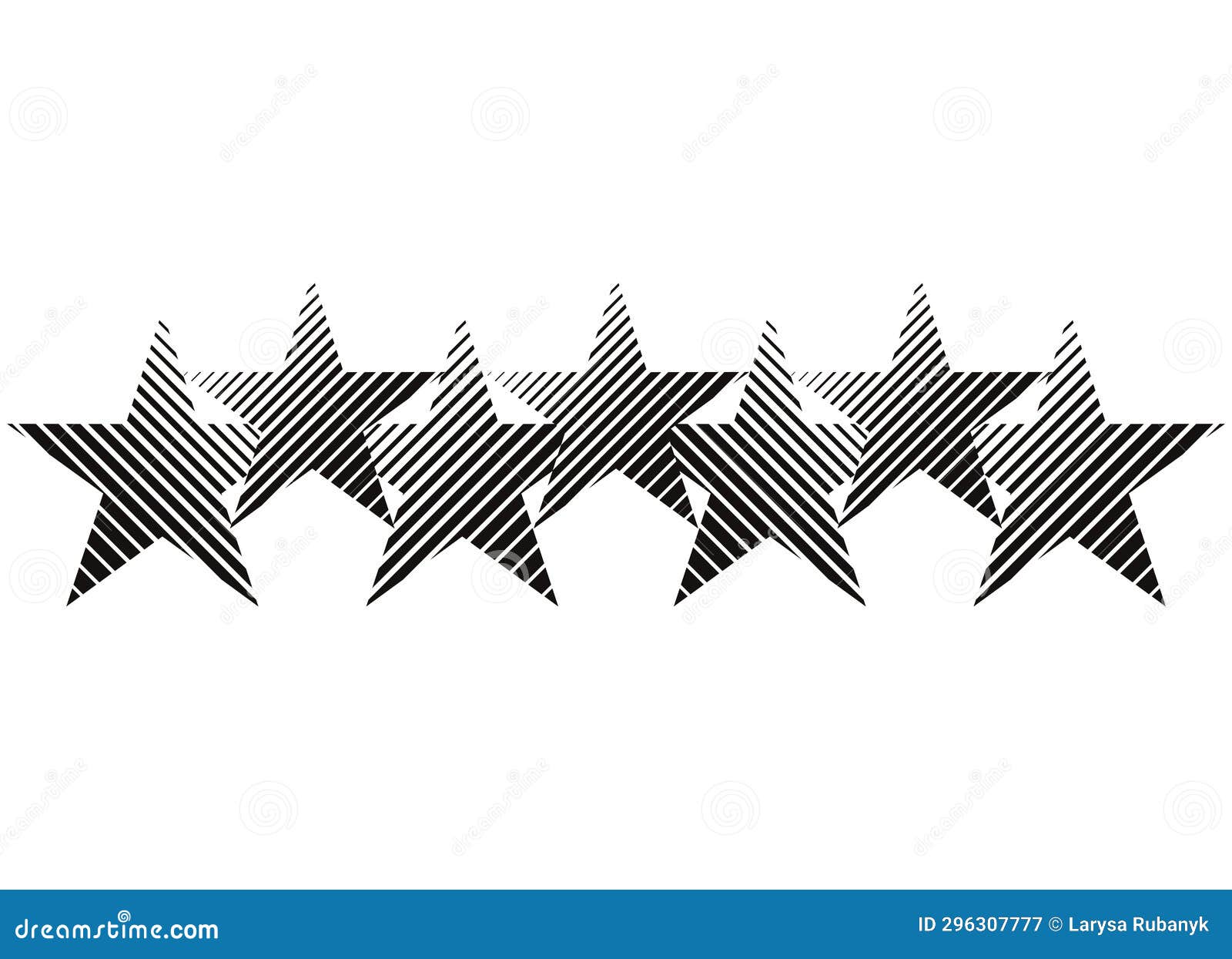 Striped Stars With Six Points Or Hexagram In Different Colors Vector ...