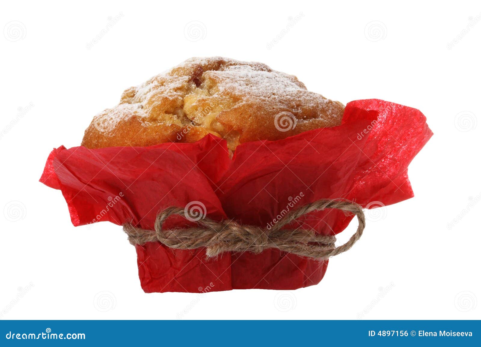 Festive White Chocolate Muffin Cake Wrapped Stock Photo - Image of ...