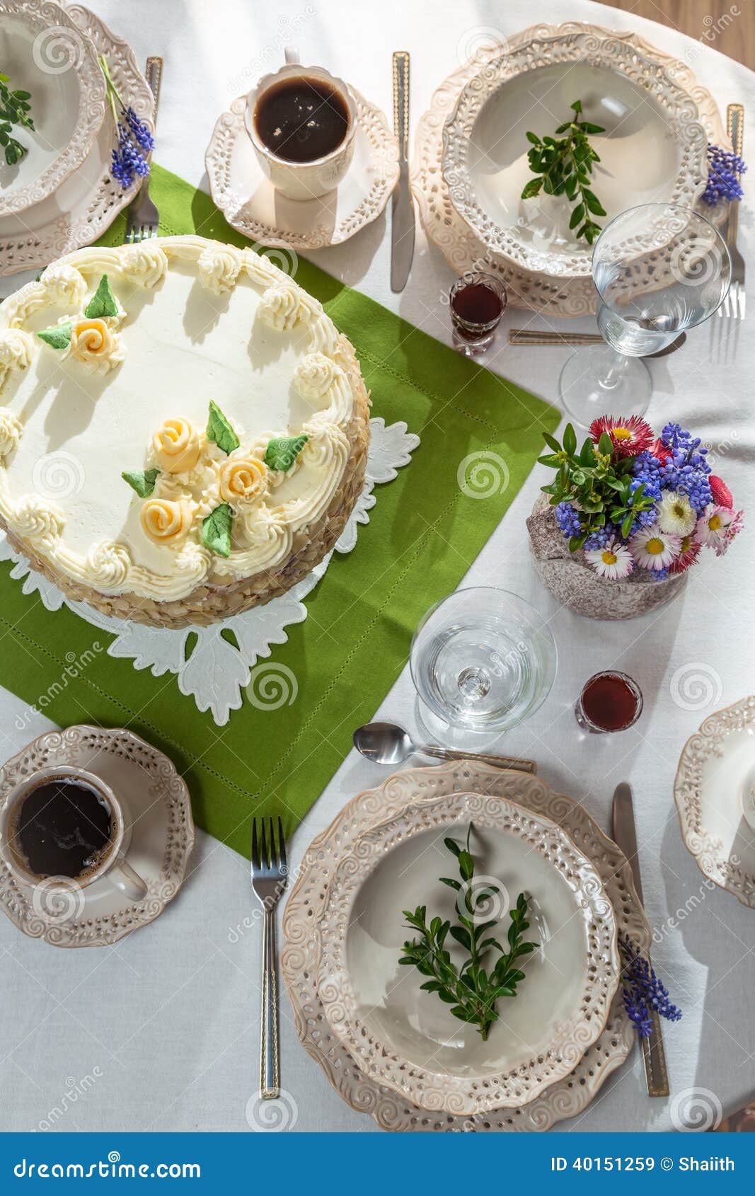 Festively Decorated Table for a Celebration Stock Image - Image of ...