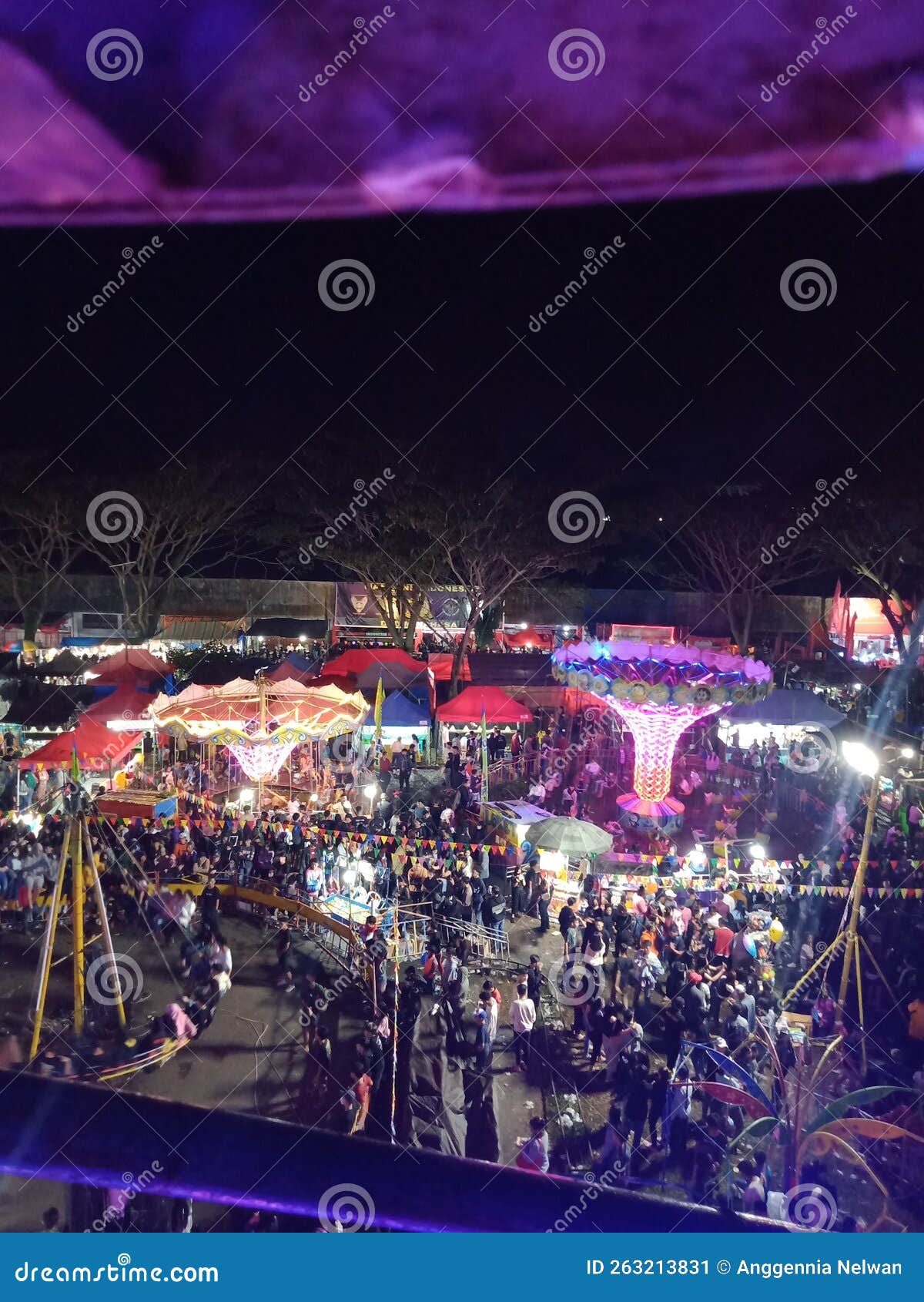 Festivities in the Festival at Night Editorial Photo - Image of event ...