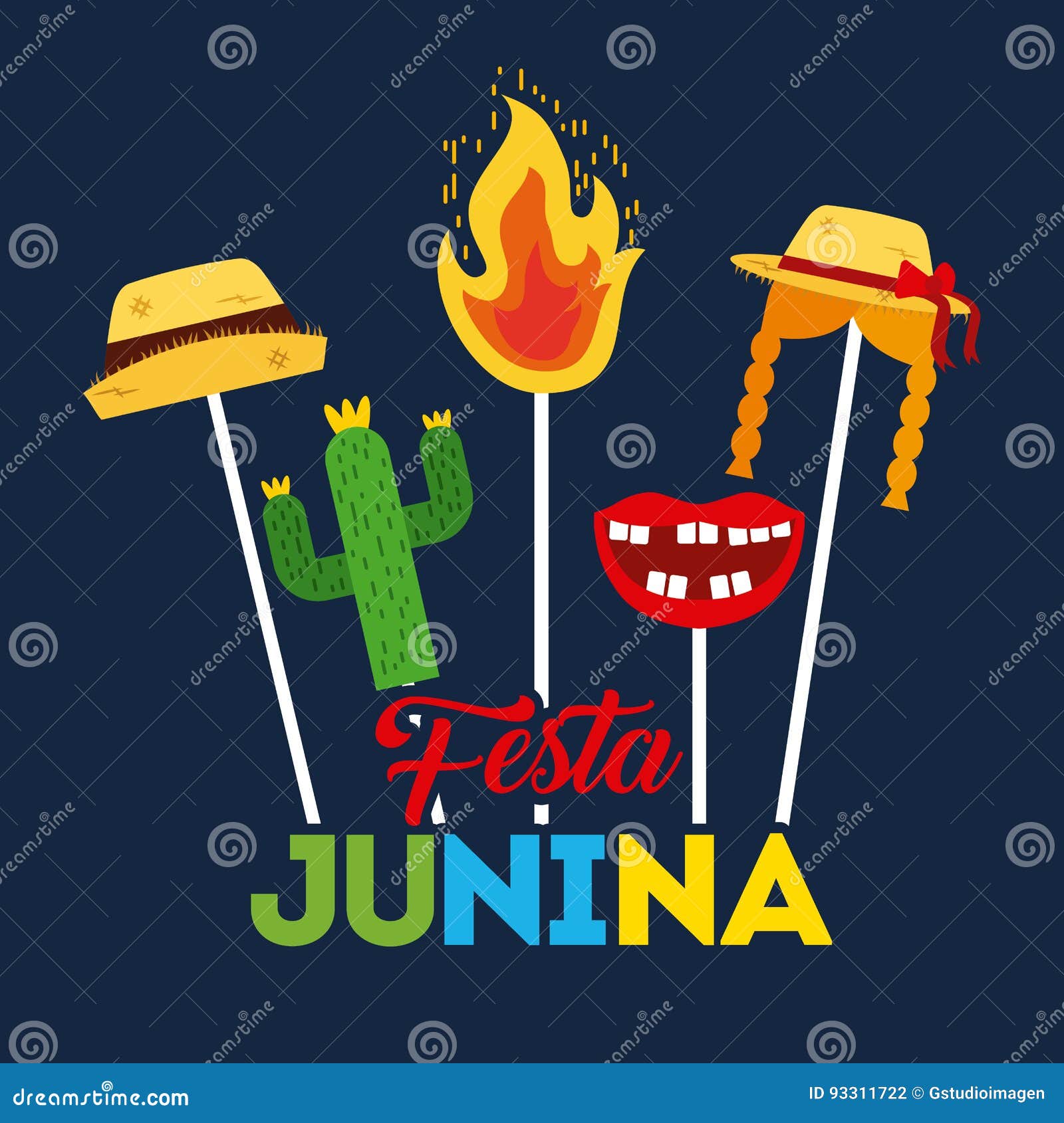 Festivity June Illustration Stock Vector - Illustration of happy, fest ...