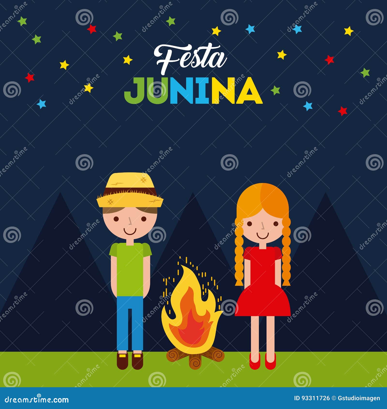 Festivity June Illustration Stock Vector - Illustration of festivity ...