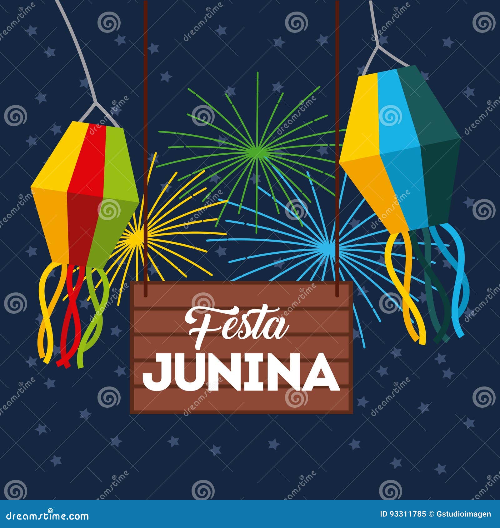 Festivity June Illustration Stock Vector - Illustration of icon, party ...