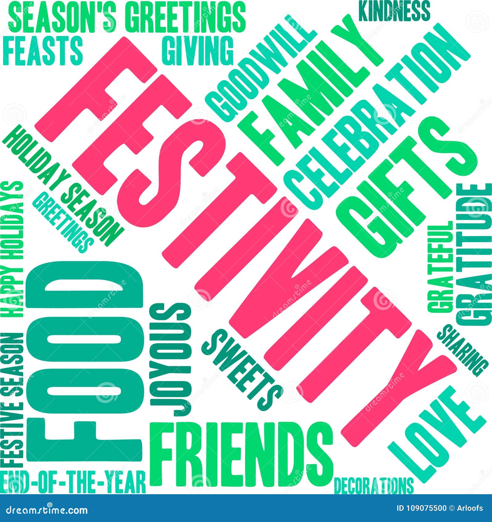 Festivity Word Cloud stock illustration. Illustration of decorations ...