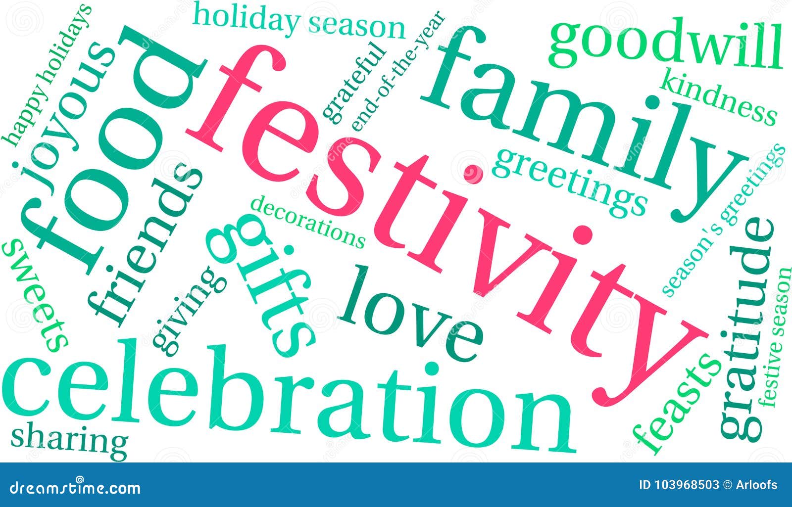 Festivity Word Cloud stock vector. Illustration of year - 103968503