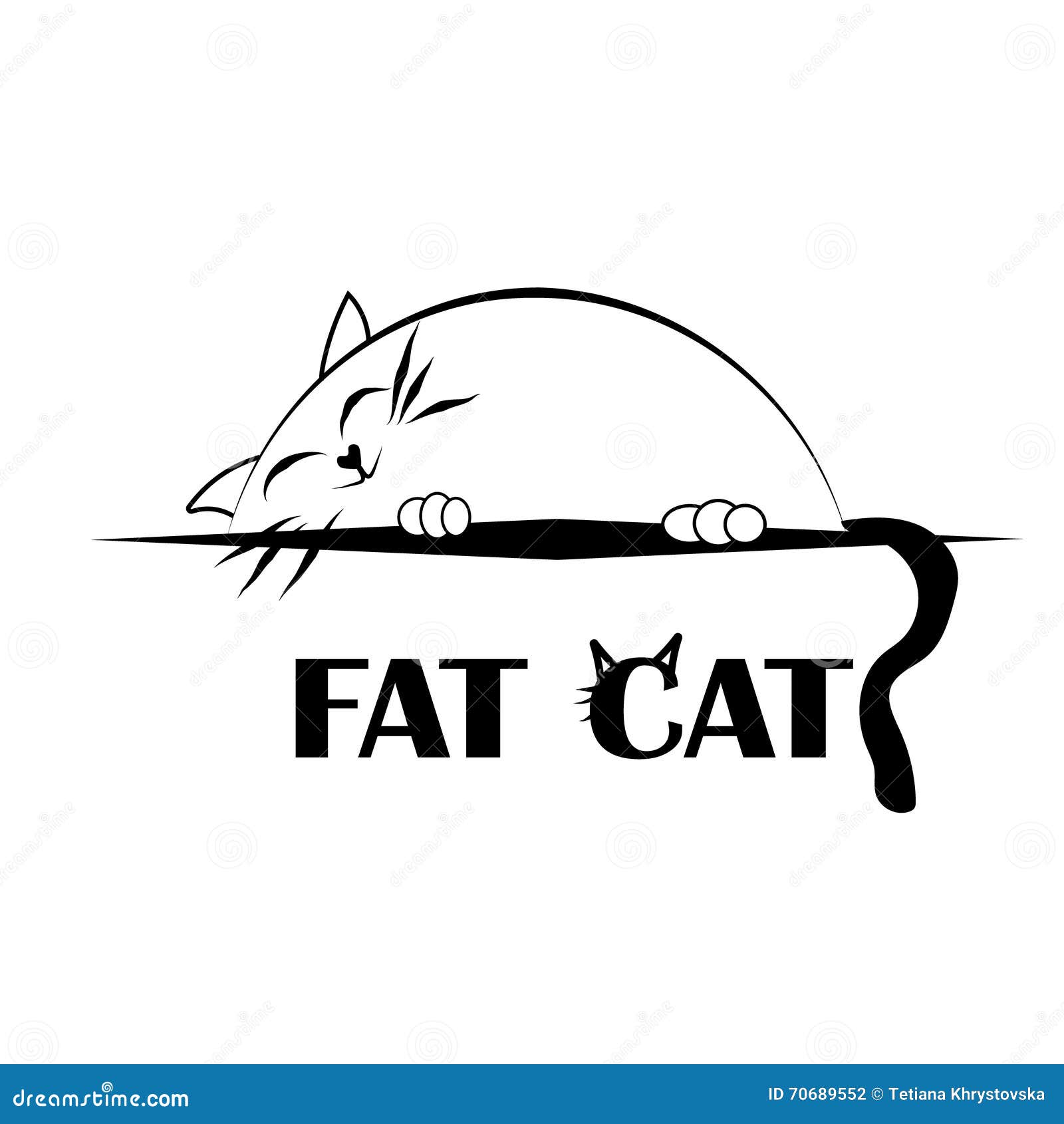 Fet katt, illustration vektor illustrationer. Illustration av kattunge ...