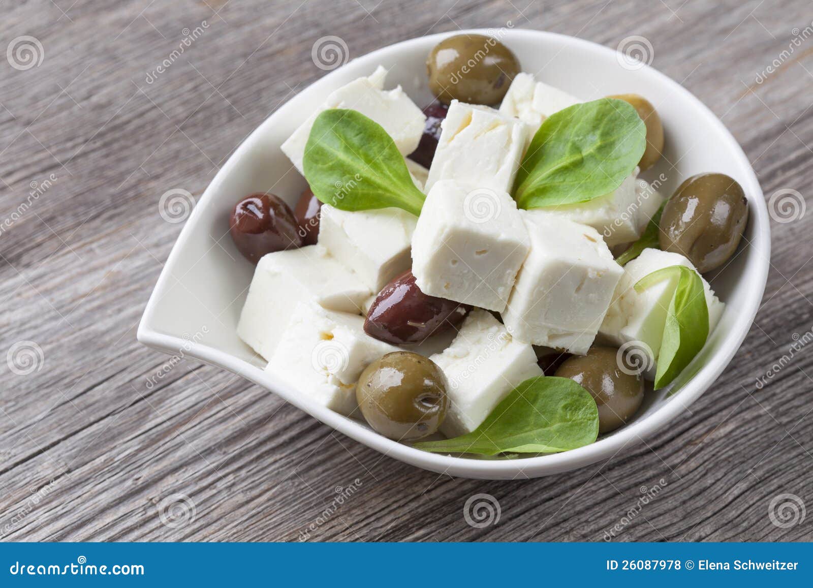Feta cheese cubes stock photo. Image of greek, wooden - 26087978