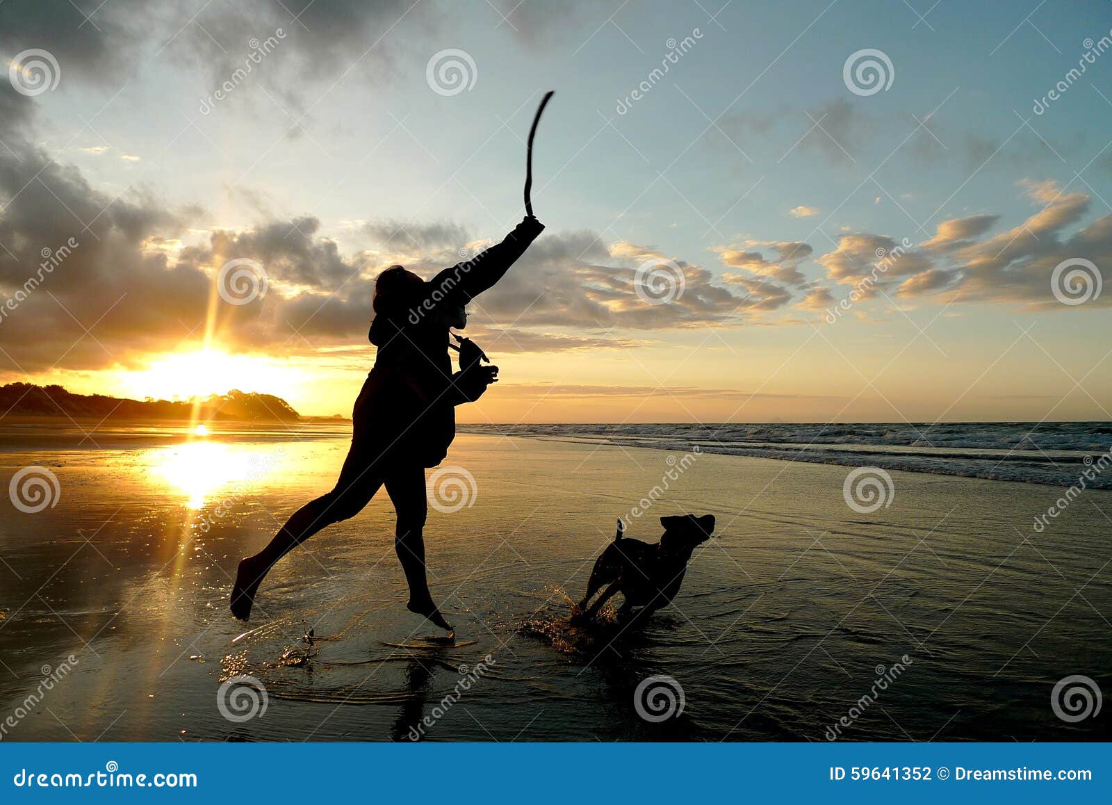Fetch stock photo. Image of silhouette, newzealand, travel - 59641352