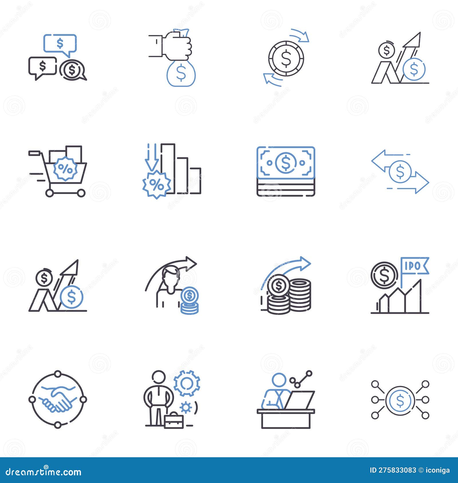 Fetching Resources Line Icons Collection. Sourcing, Gathering ...