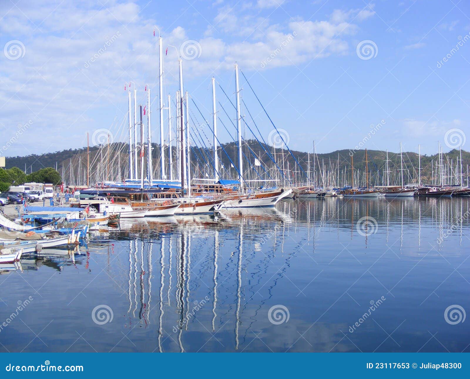 Fethiye Marina, Turkey stock image. Image of masts, holiday - 23117653