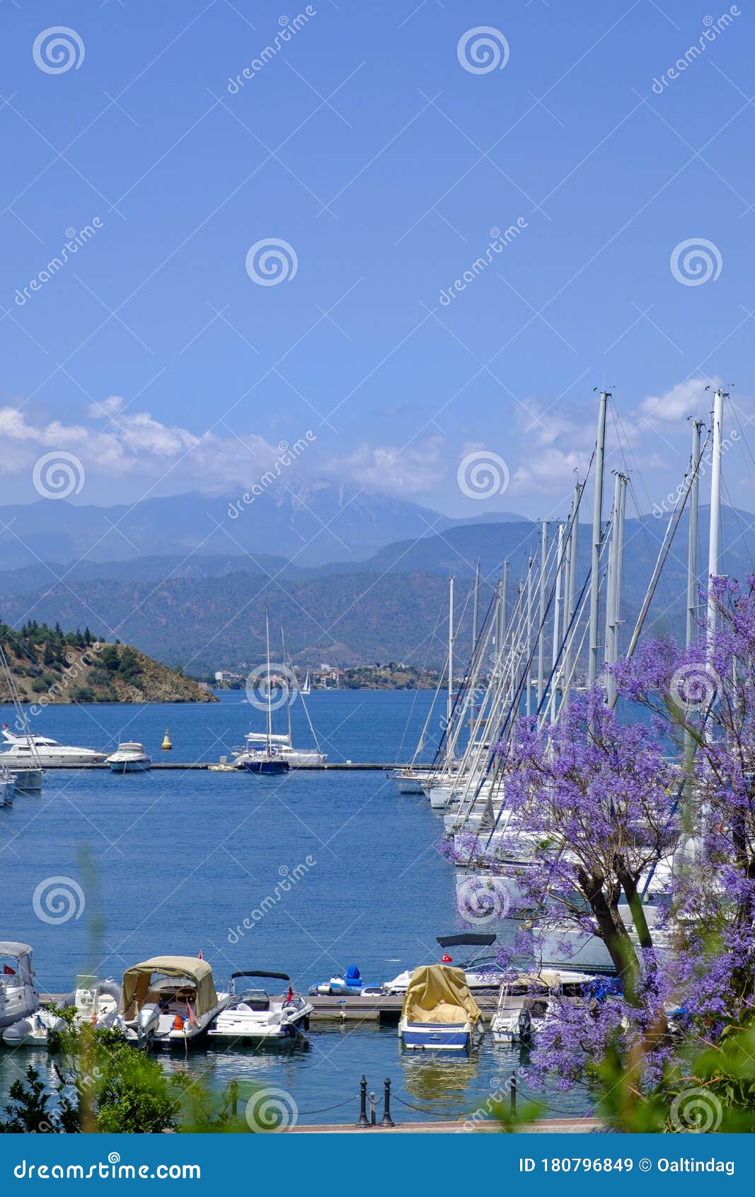 Fethiye Sailboat in Mediterranean Sea. Stock Image - Image of vacation ...