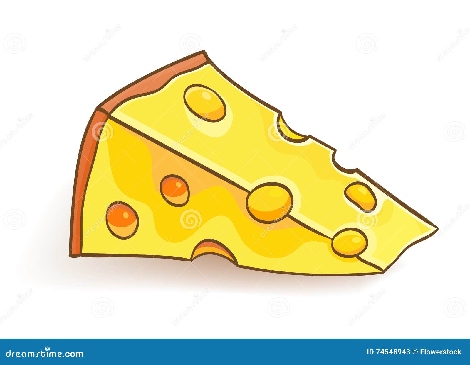 Fetta Del Formaggio Del Fumetto Illustrazione Vettoriale ...