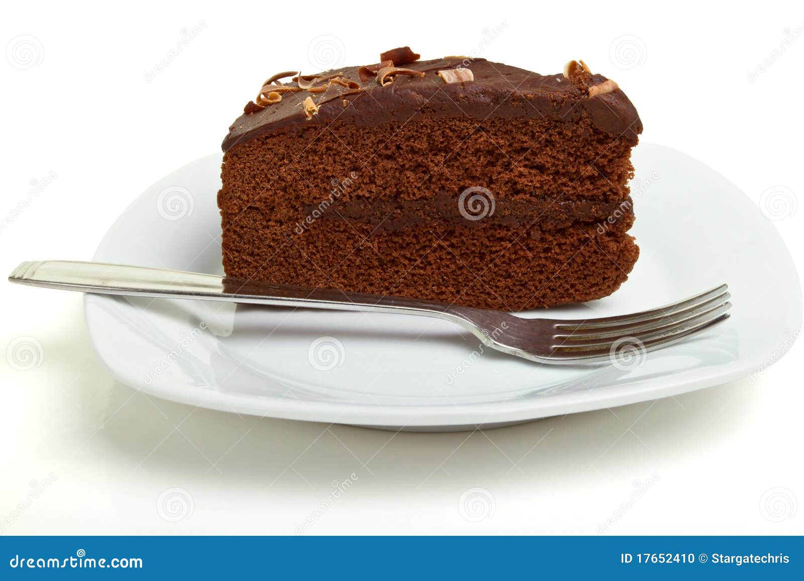 Fetta della torta fotografia stock. Immagine di cioccolato - 17652410