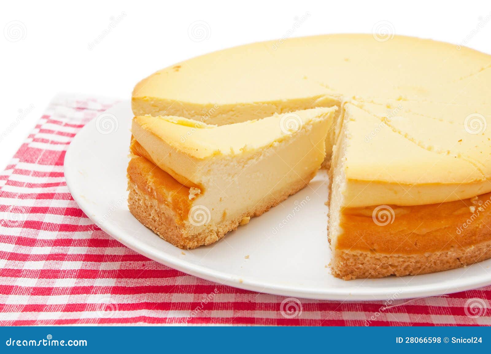 Fetta Della Torta Di Formaggio Fotografia Stock - Immagine di piatto ...