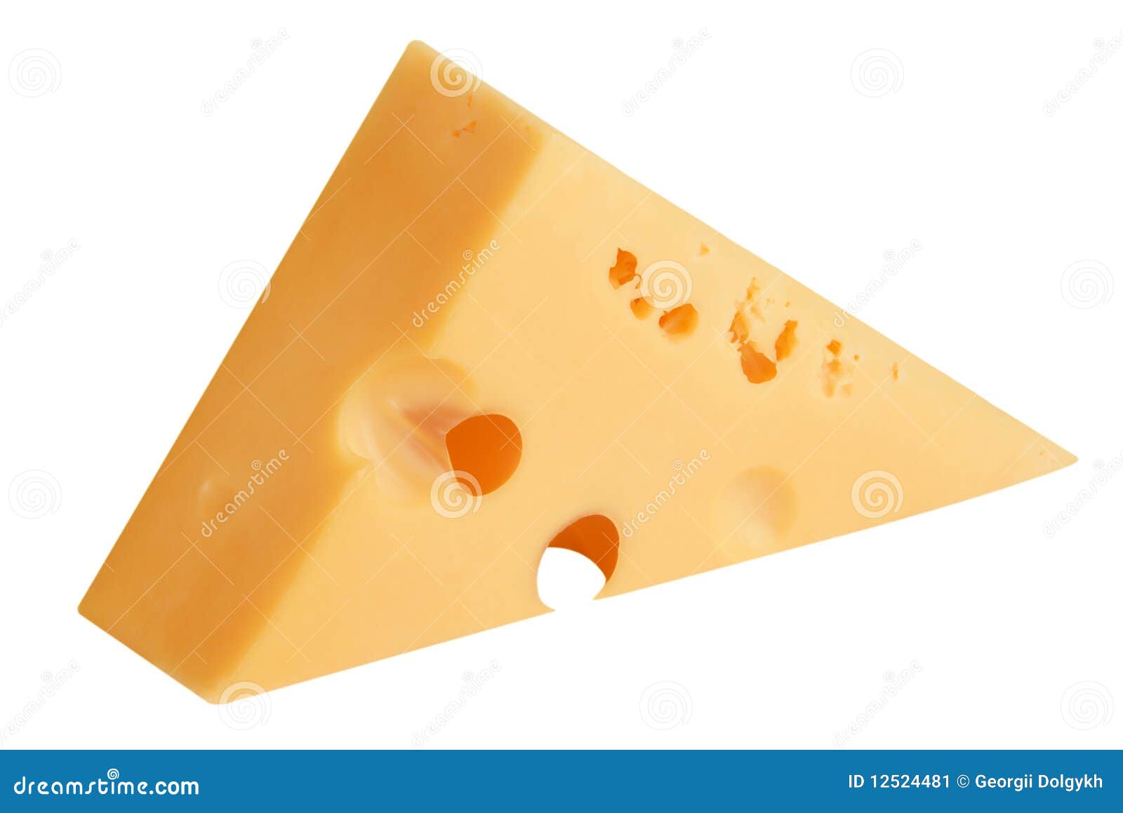 Fetta Di Formaggio Isolata Su Bianco Immagine Stock - Immagine di ...