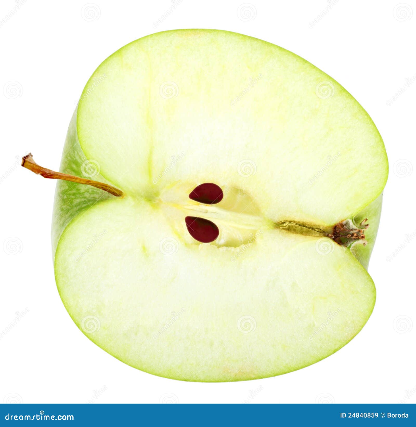 Fetta di mela verde fresca immagine stock. Immagine di podere - 24840859