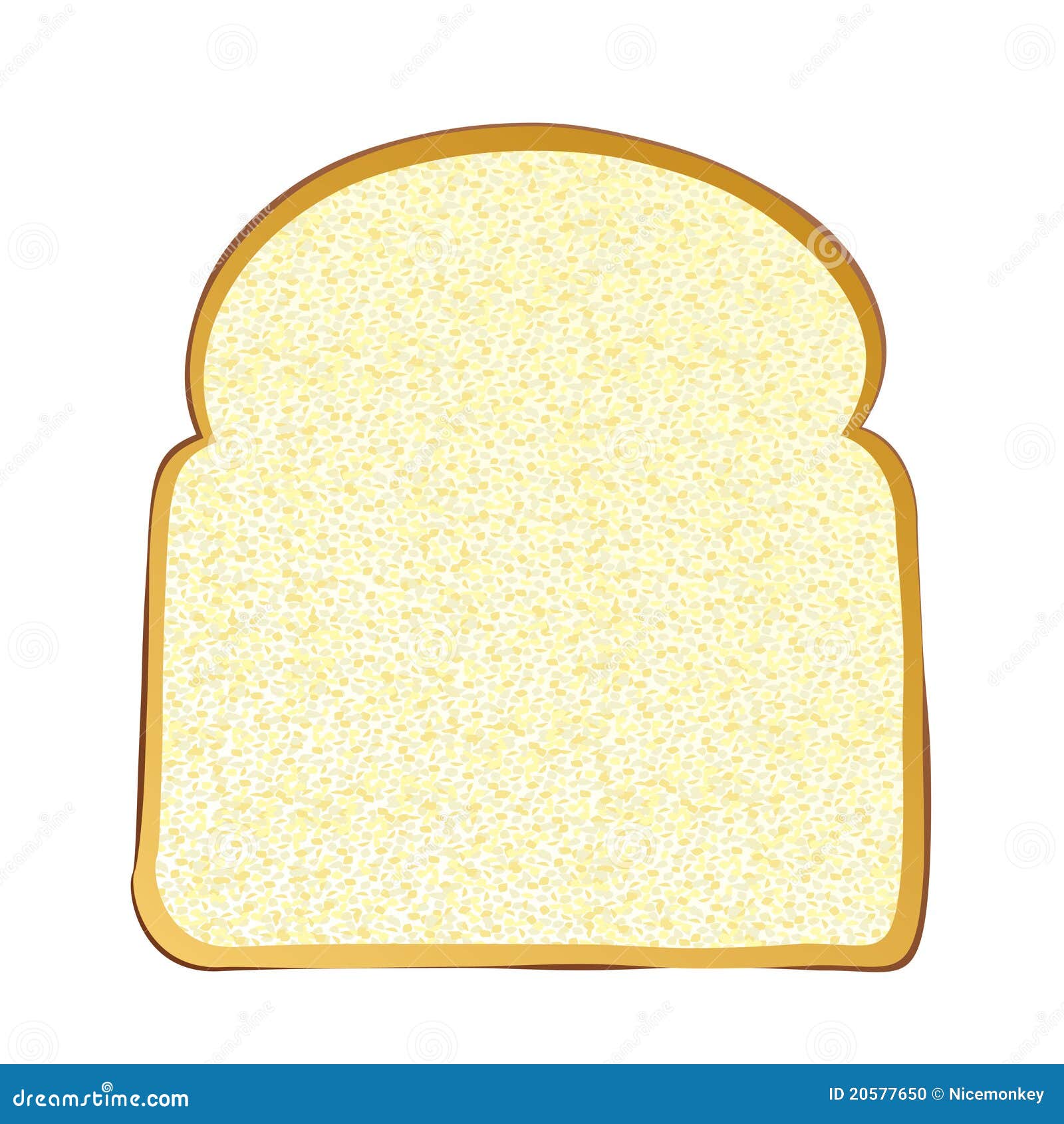 Fetta di pane bianco illustrazione vettoriale. Illustrazione di fresco ...