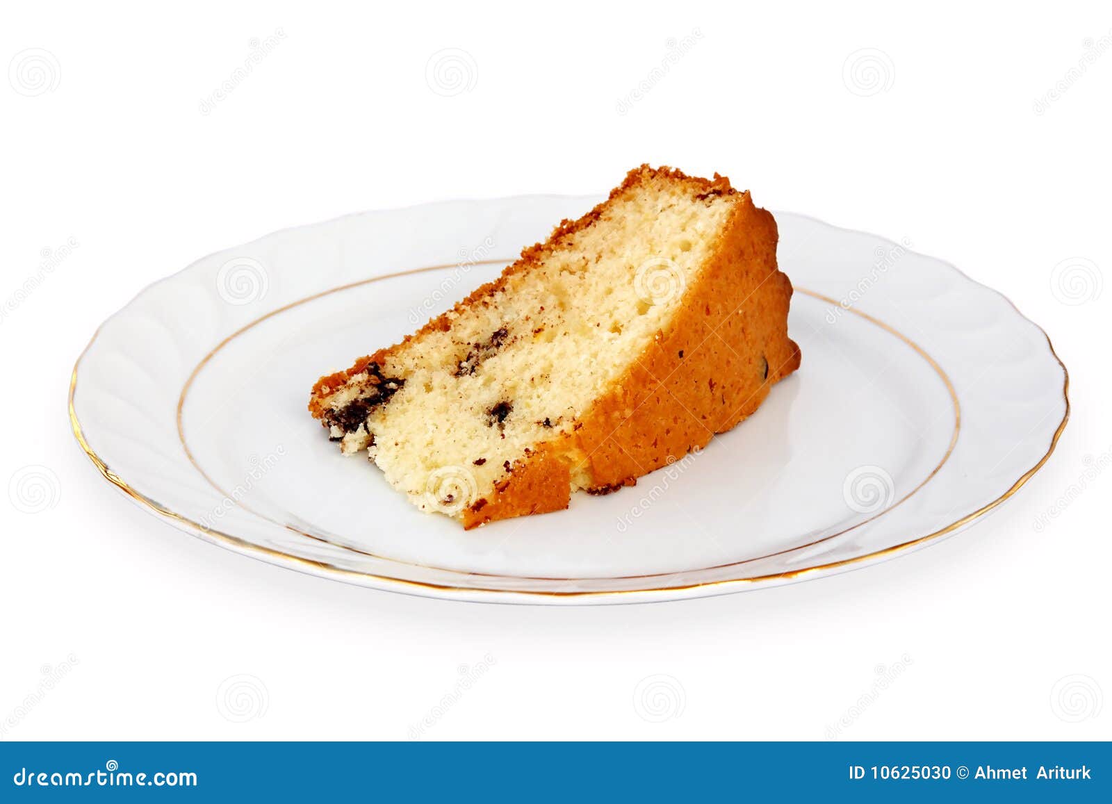 Fetta di torta fotografia stock. Immagine di panino, isolato - 10625030