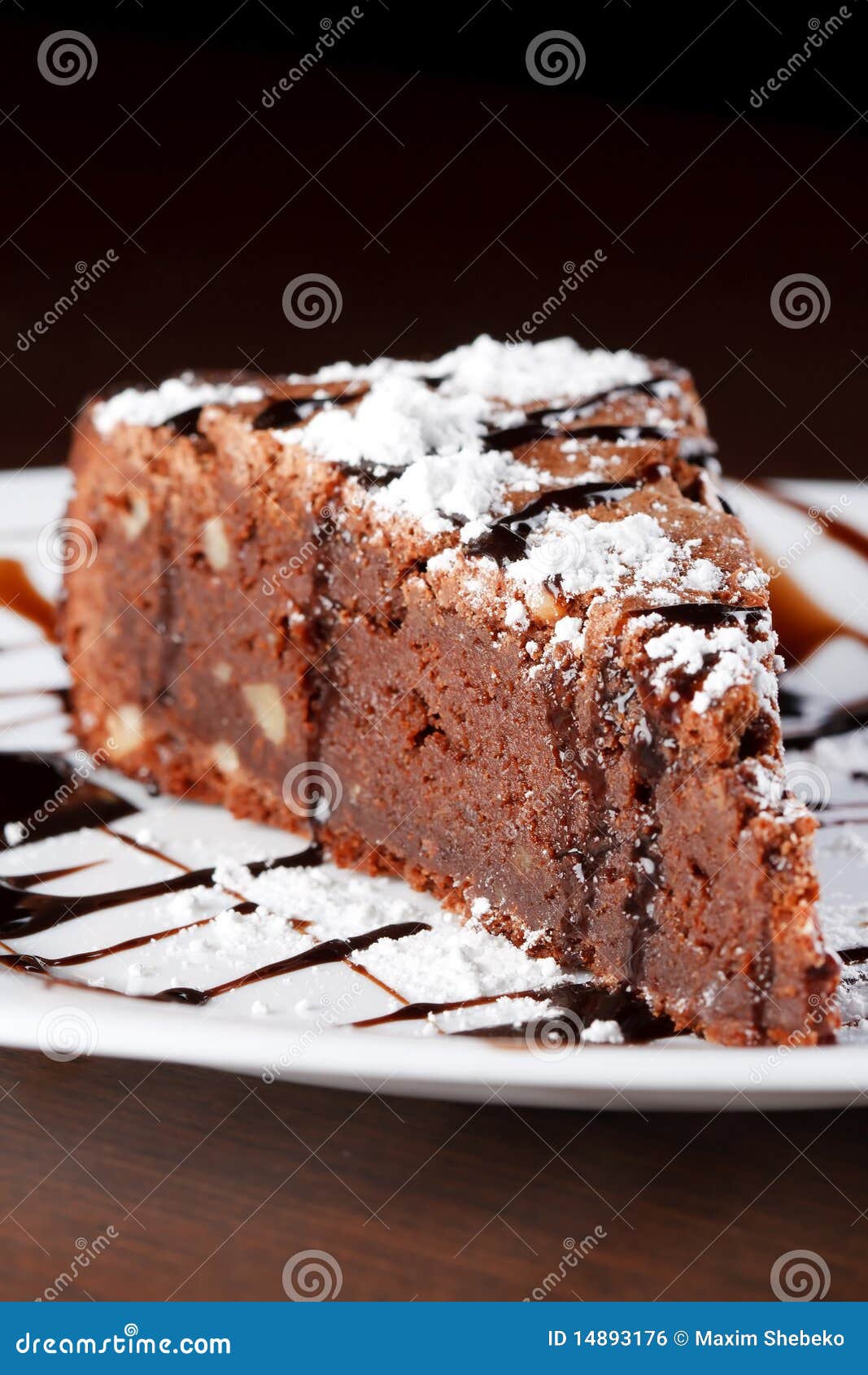 Fetta Di Torta Di Cioccolato Fotografia Stock - Immagine di consumo ...