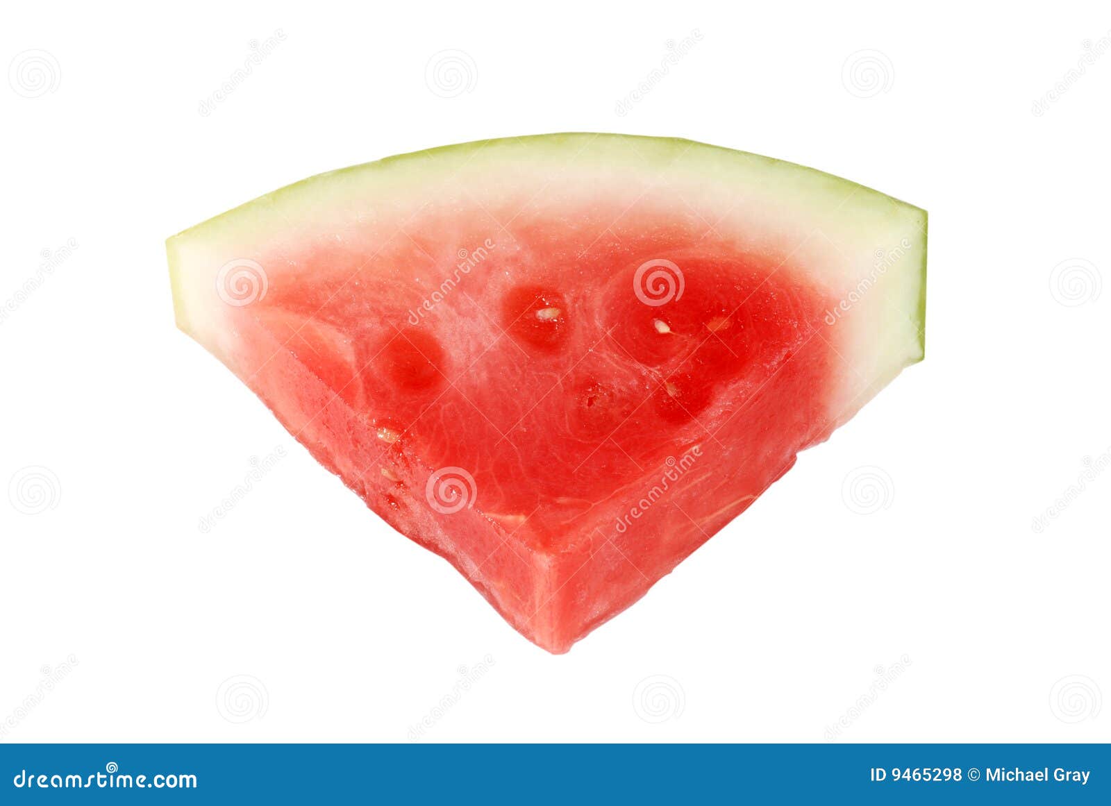 Fetta isolata di anguria fotografia stock. Immagine di affettato - 9465298