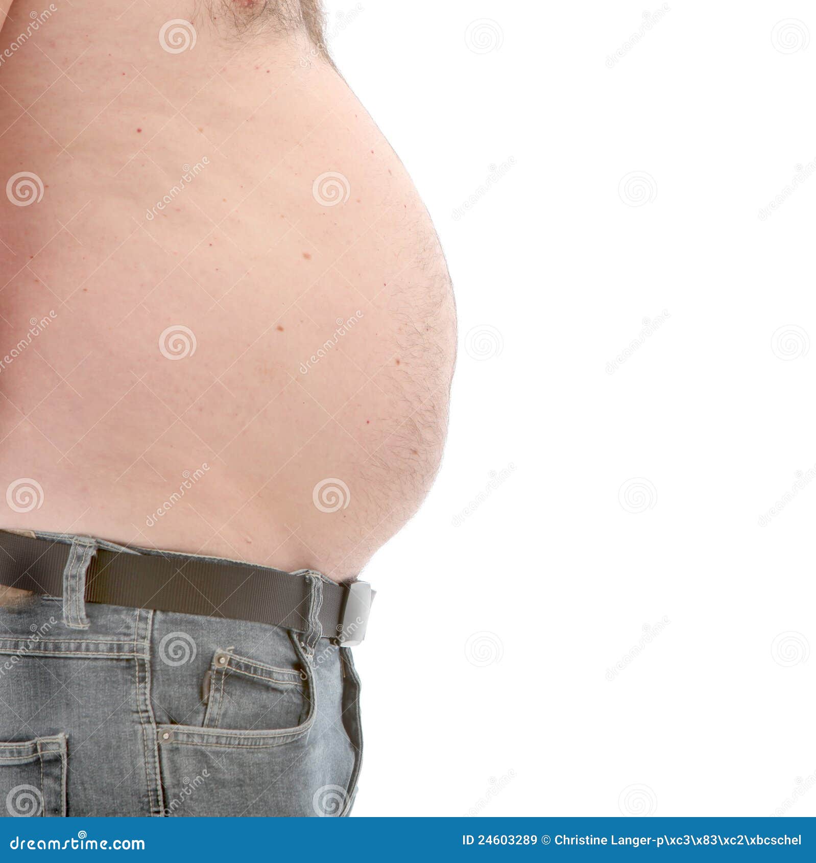 Fetter Bauch Eines Mannes - Seitenansicht Stockbild - Bild von sport ...