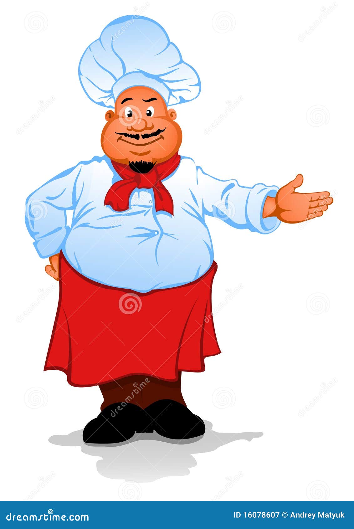 Fetter Chefkoch vektor abbildung. Illustration von karikatur - 16078607