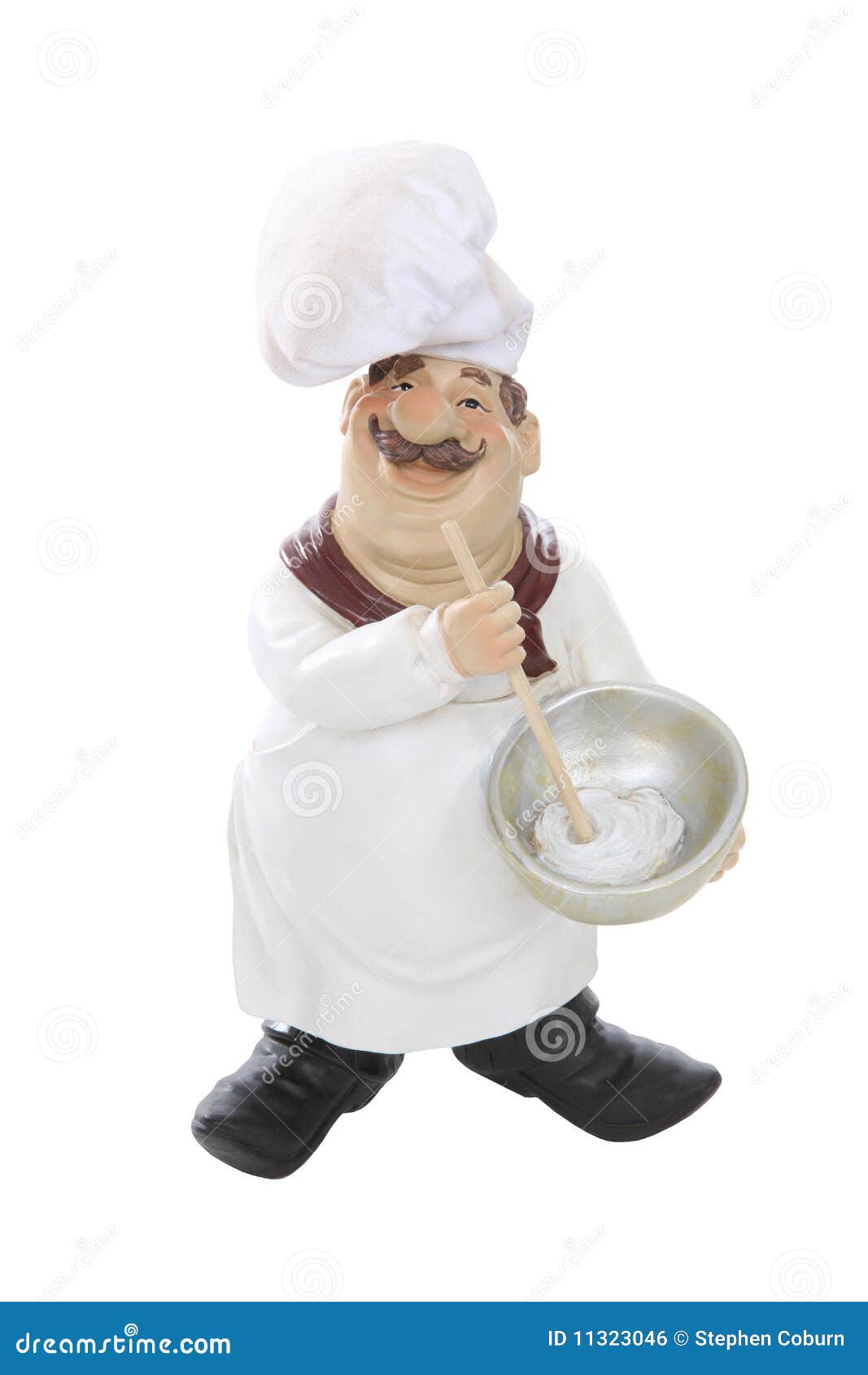 Fetter Italienischer Chef über Weiß Stockfoto - Bild von rezept ...