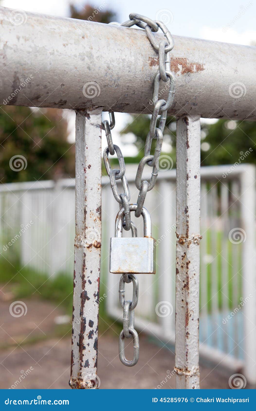 Fetter and key lock stock photo. Image of rusty, master - 45285976