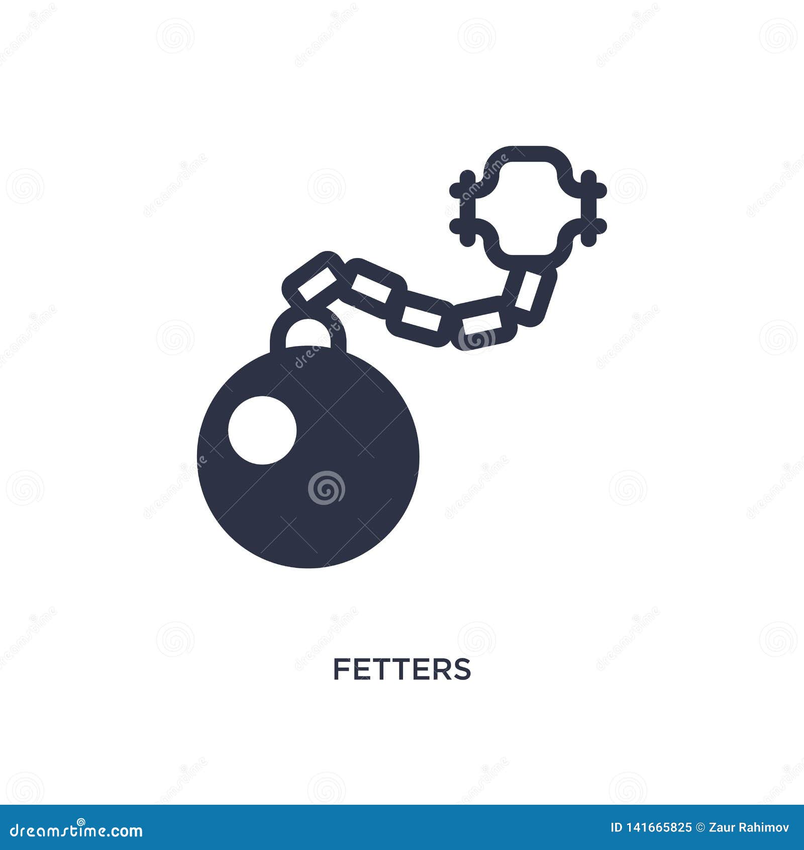 Two Color Fetters Vector Icon From Magic Concept. Isolated Blue Fetters ...